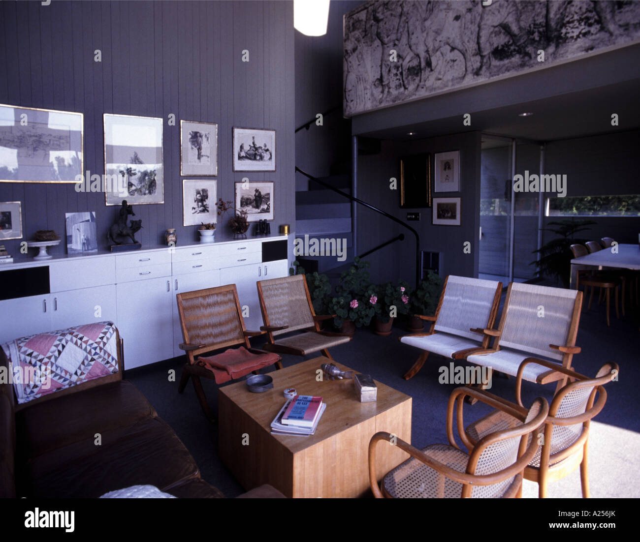 Living room of house designed by prominent US architect Charles ...