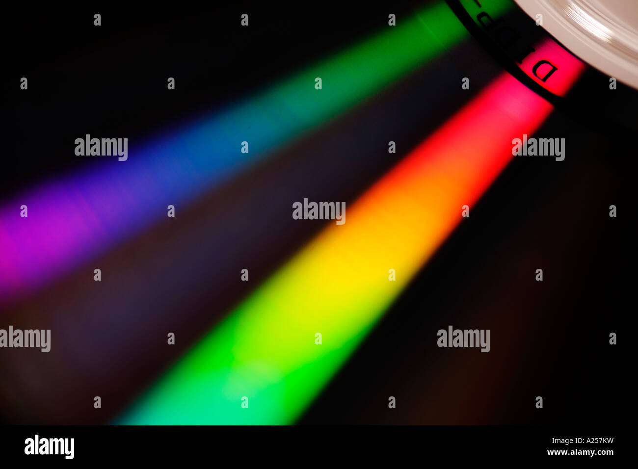 Colour spectrum on DVD Stock Photo - Alamy