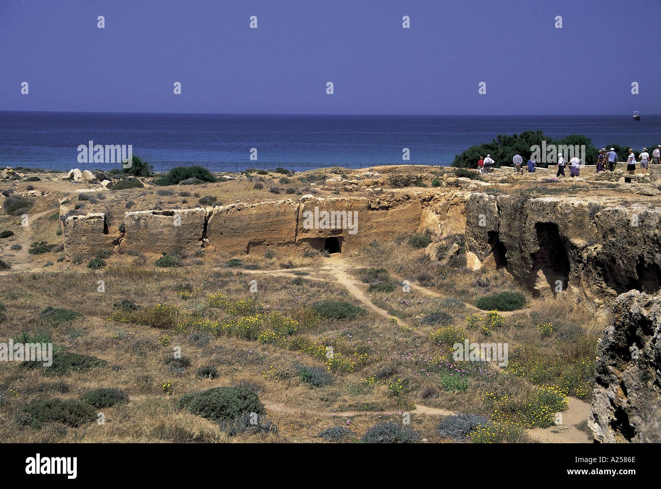 TOMB OF THE KINGS ARCHEOLOGICAL SITE PAPHOS CYPRUS EUROPE Stock Photo ...