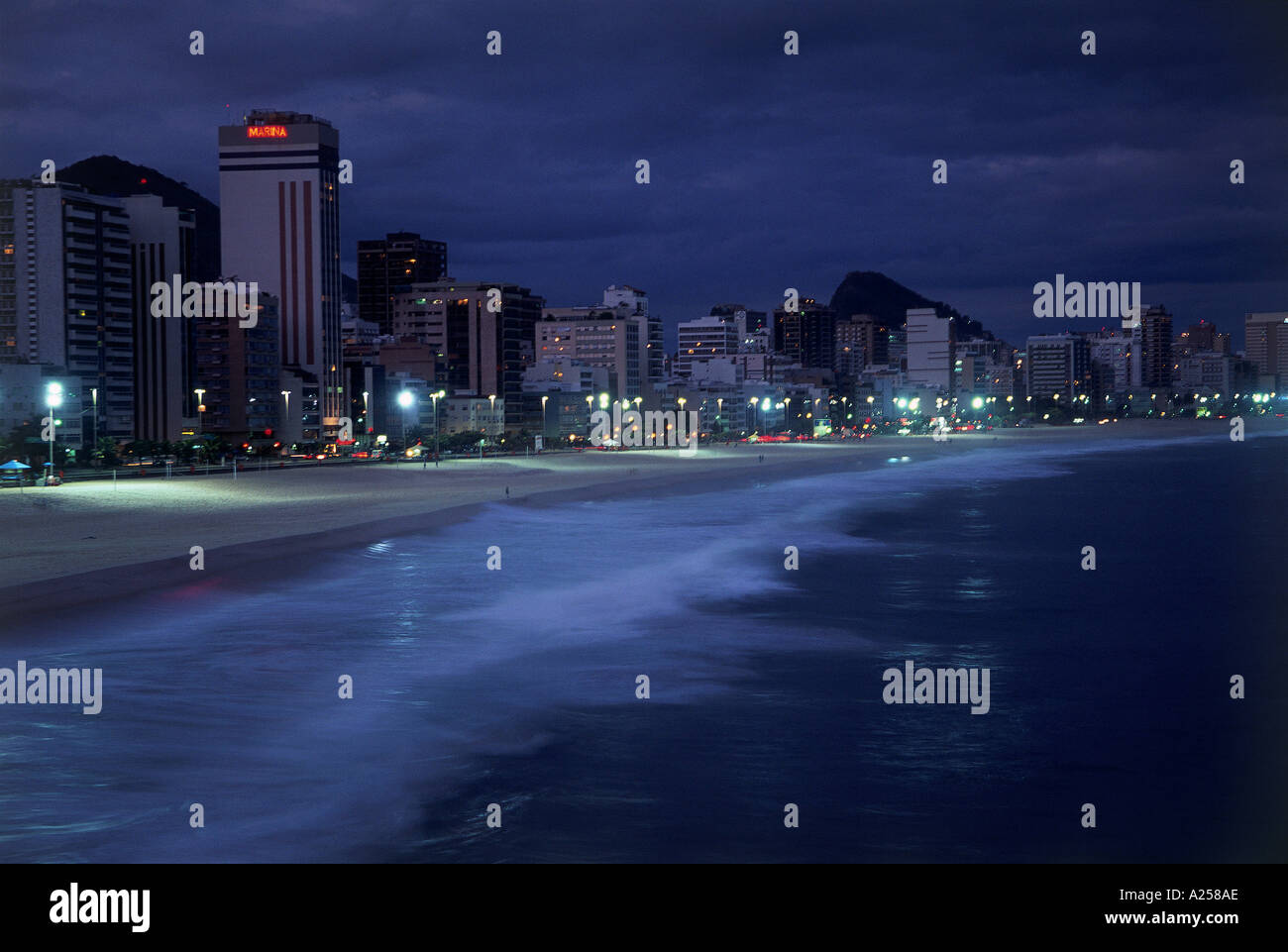 Rio beaches night hi-res stock photography and images - Alamy