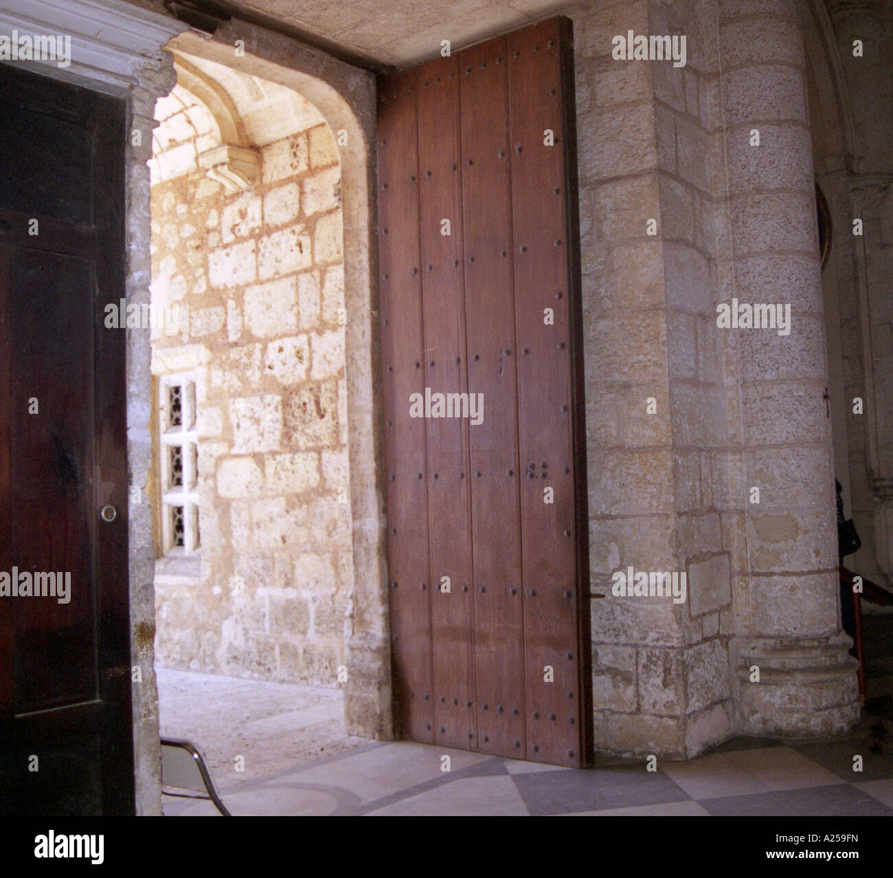 Touring Christopher Columbus House in San Juan port Rico Stock Photo ...