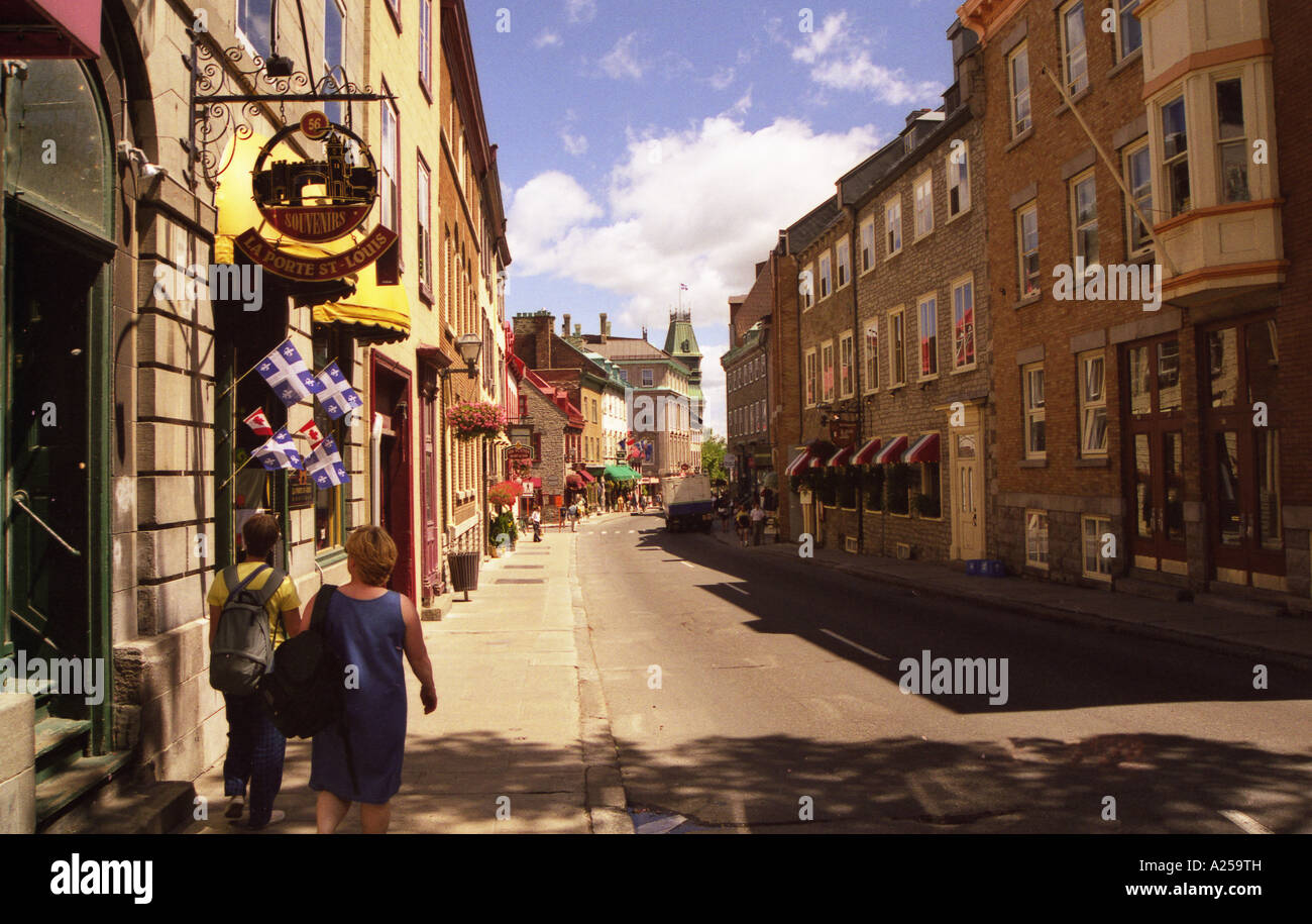 Street scene in Quebec City Canada Stock Photo - Alamy