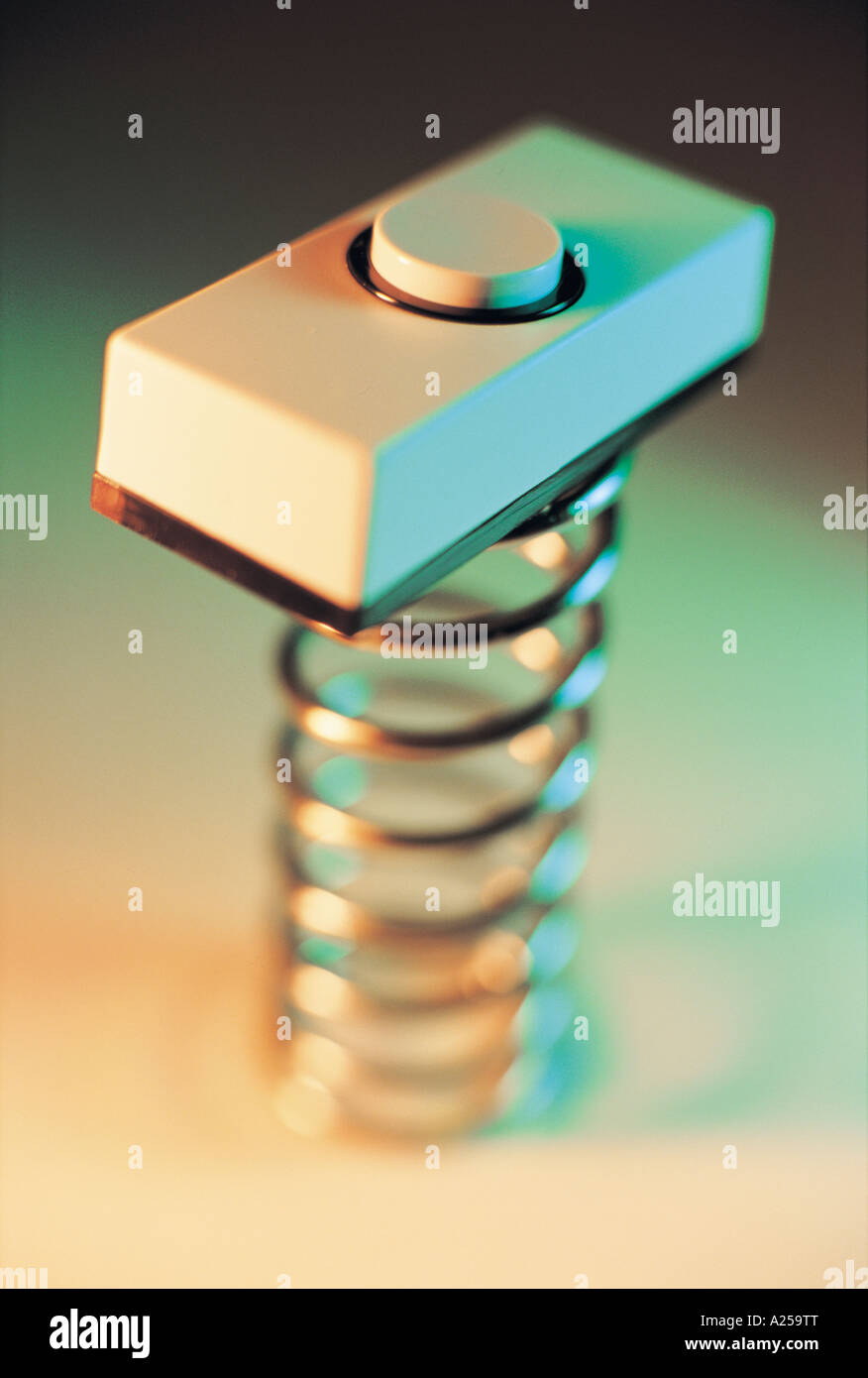 Light Switch on Coil Stock Photo - Alamy