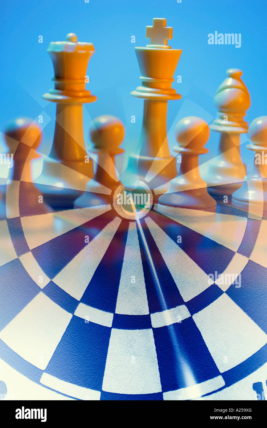 Chess with Dartboard Stock Photo - Alamy