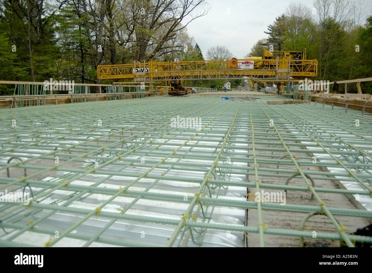 Re-rod used in road construction over a bridge Stock Photo - Alamy