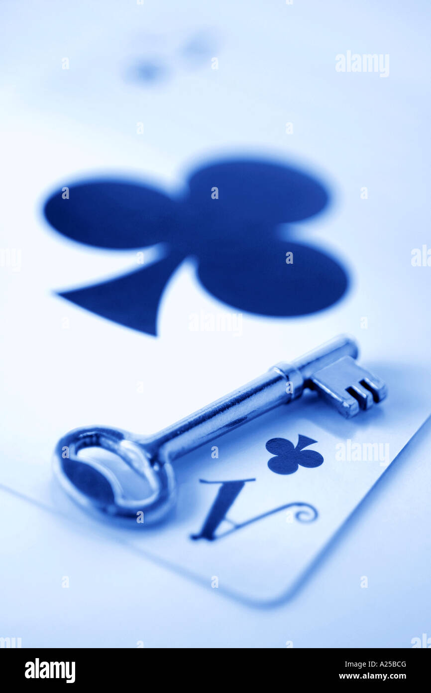 Key on Playing Card Stock Photo - Alamy