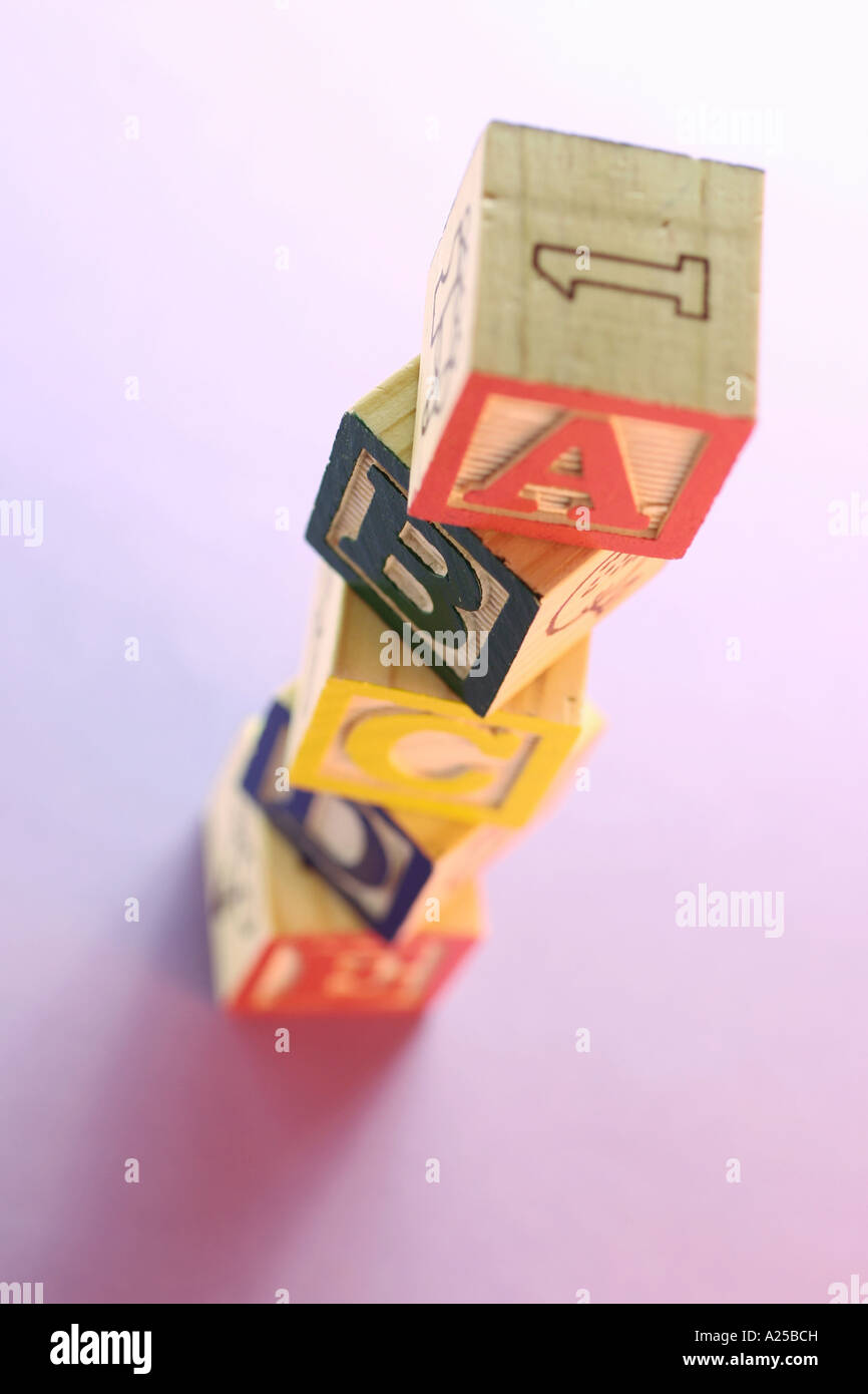 Stack of Alphabet Blocks Stock Photo - Alamy