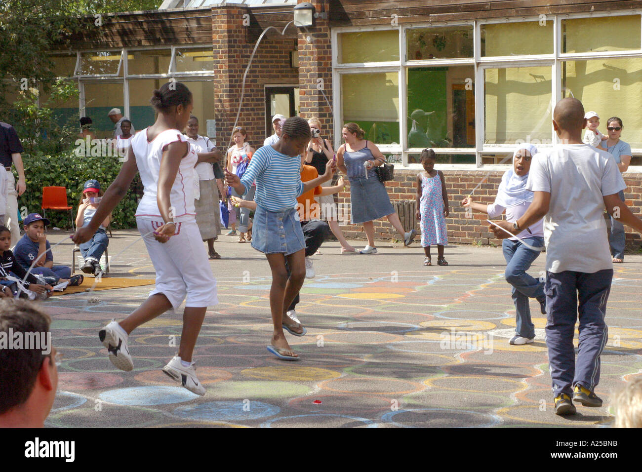 School Girls Jumping Rope High Resolution Stock Photography and Images ...