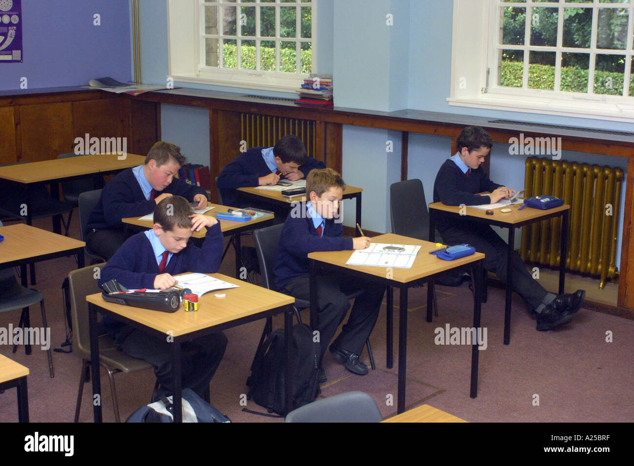 School math exam Stock Photo - Alamy