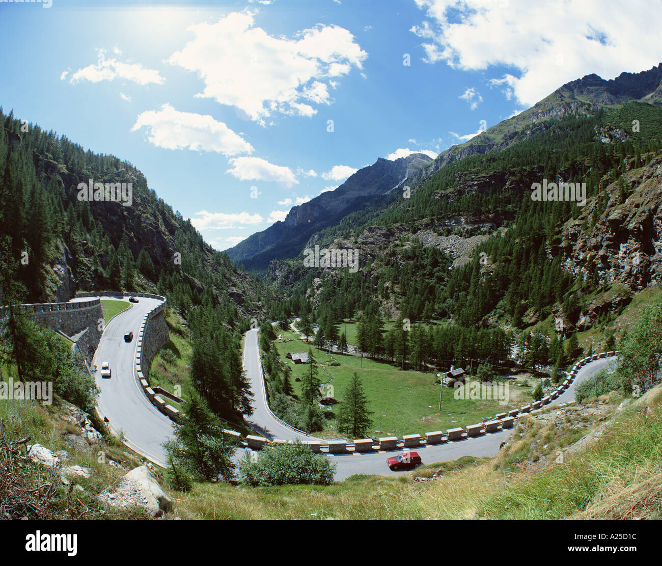 ROAD IN ALPINE VALLEY INDIA Stock Photo - Alamy
