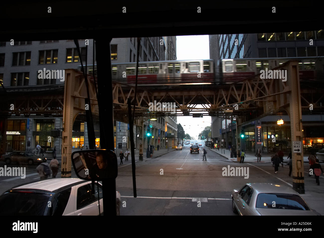 Chicago rush hour traffic Stock Photo - Alamy