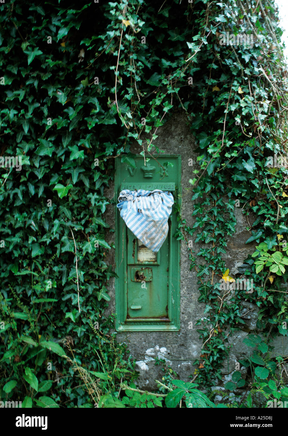irish rural country post office letter box boxes, , letterbox on a wall ...