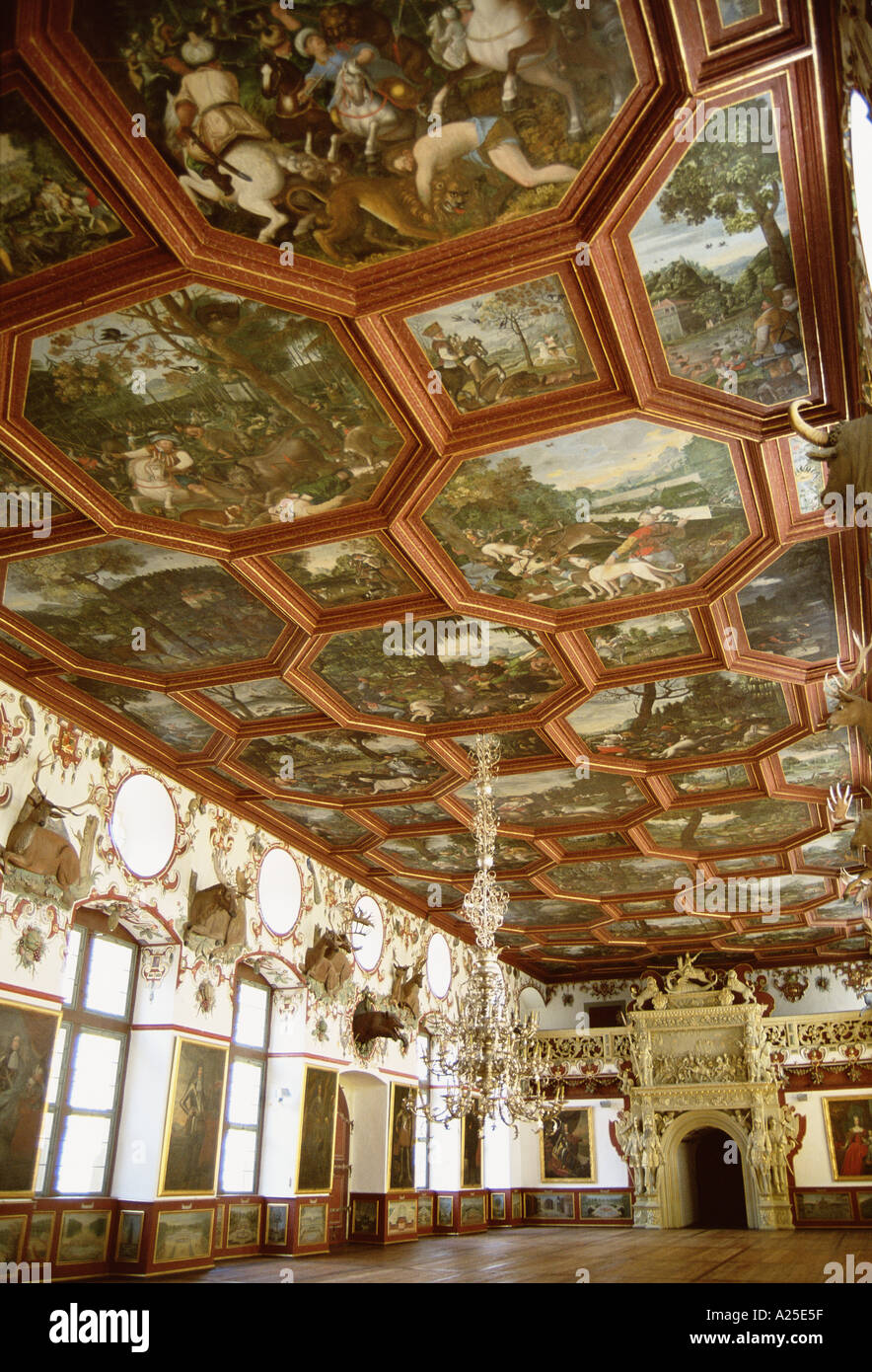 BAROQUE CASTLE INTERIOR WEIKERSHEIM GERMANY Stock Photo - Alamy