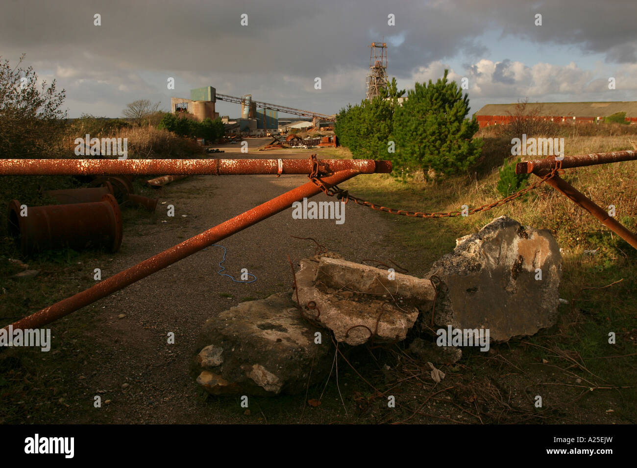 View of South Crofty Tin mine Pool Cornwall UK Stock Photo - Alamy