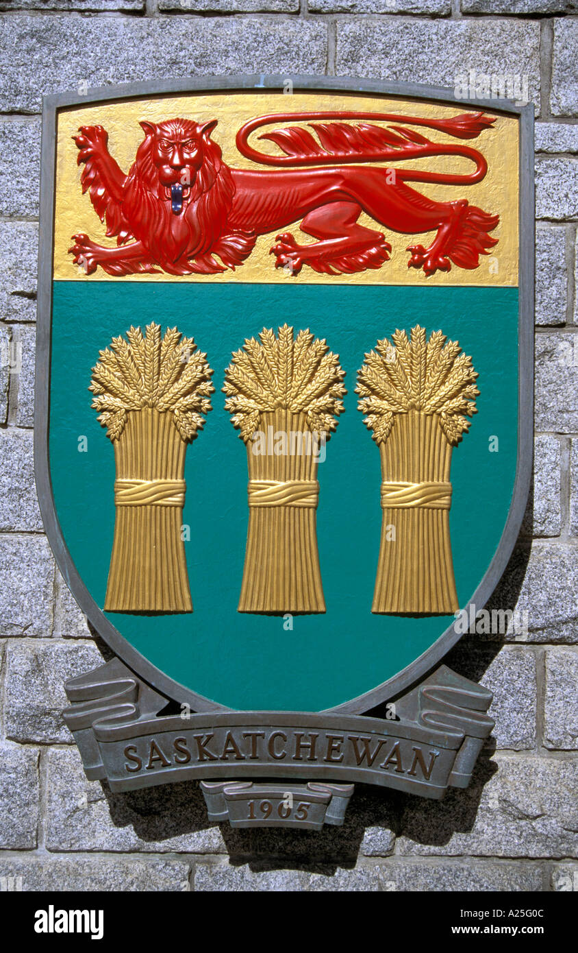 Saskatchewan coat of arms hi-res stock photography and images - Alamy
