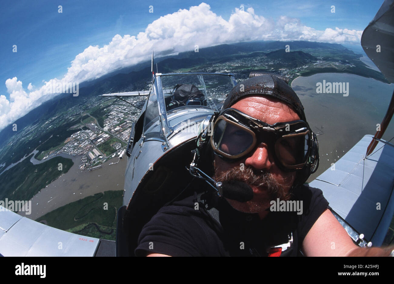 aerobatic-ride, with a tiger moth-oldtimer, Australia Stock Photo - Alamy