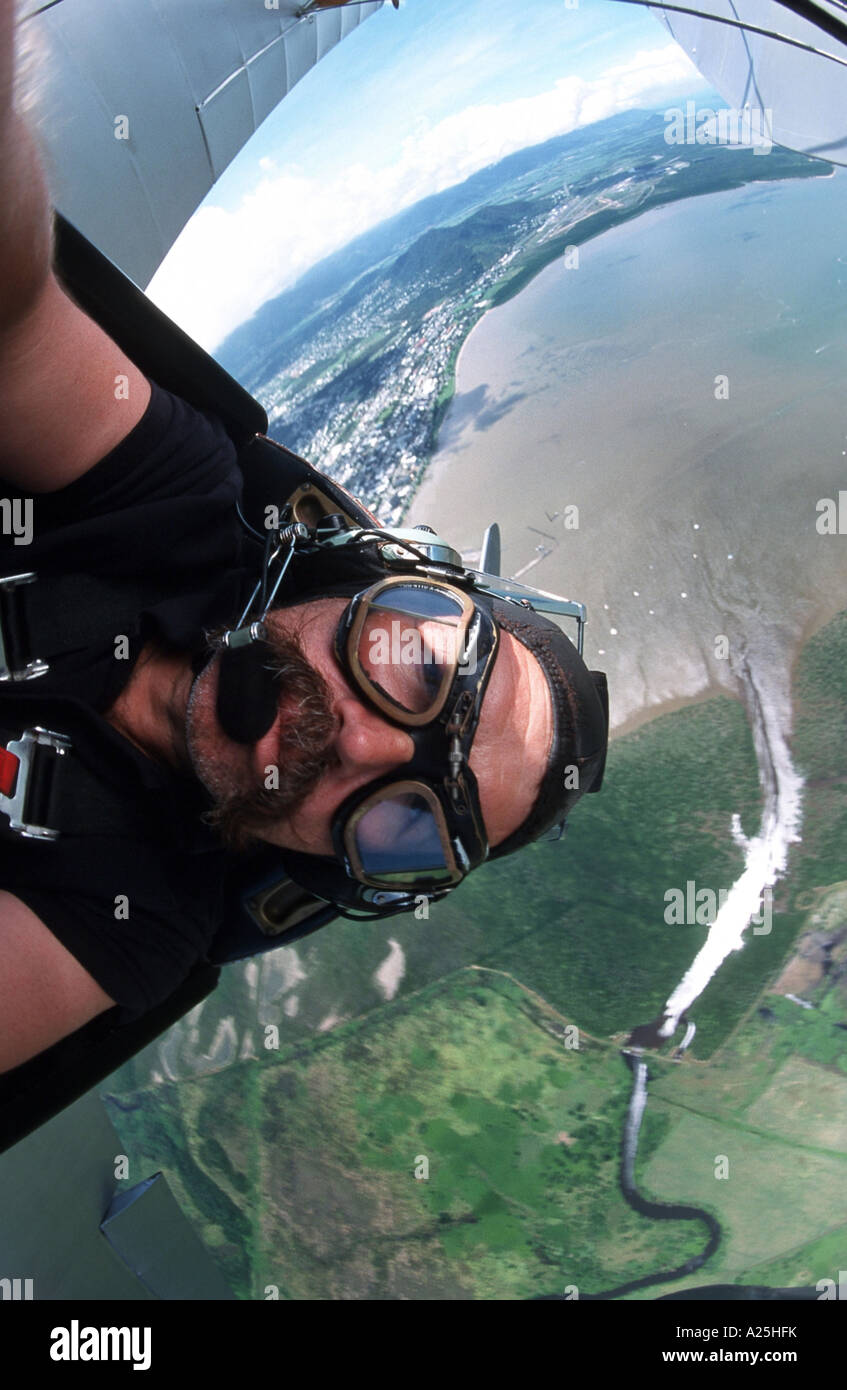 aerobatic-ride, with a tiger moth-oldtimer Stock Photo - Alamy