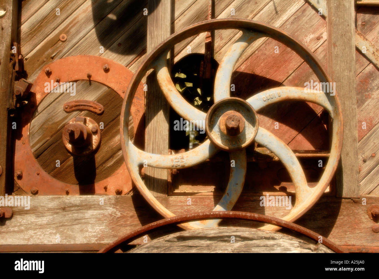 Old wooden agricultural farming equipment wheel Stock Photo - Alamy