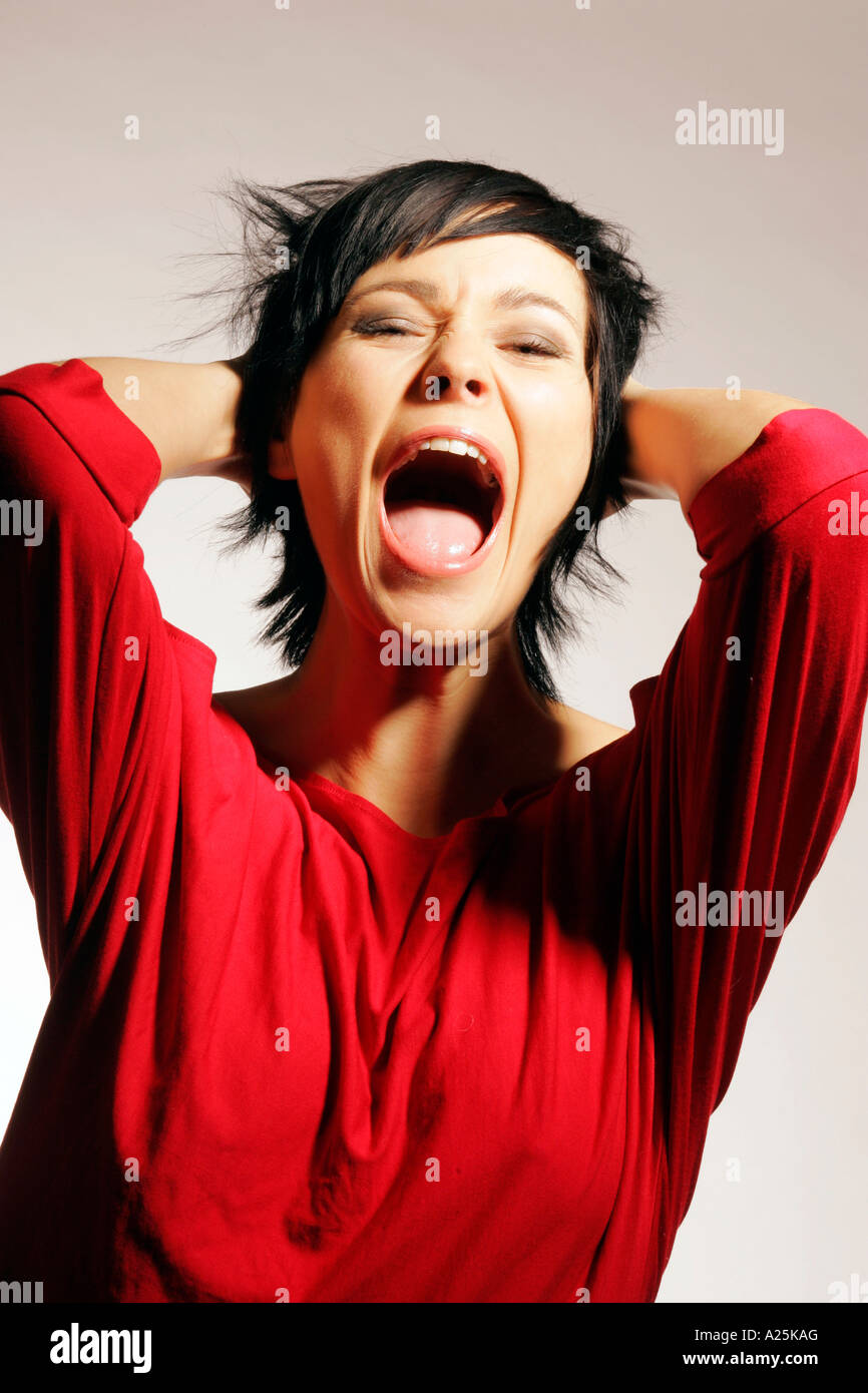 Portrait unhappy blond girl hi-res stock photography and images - Alamy