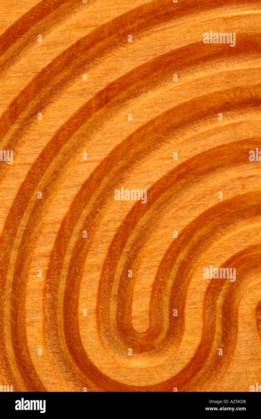 Spiral labyrinth pattern in wood for background Stock Photo - Alamy