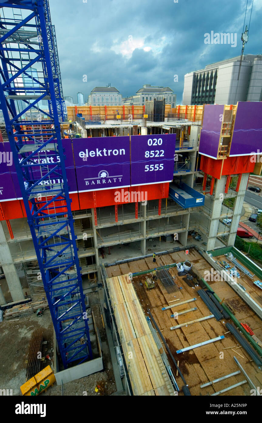 building site isle of dogs london england uk Stock Photo - Alamy