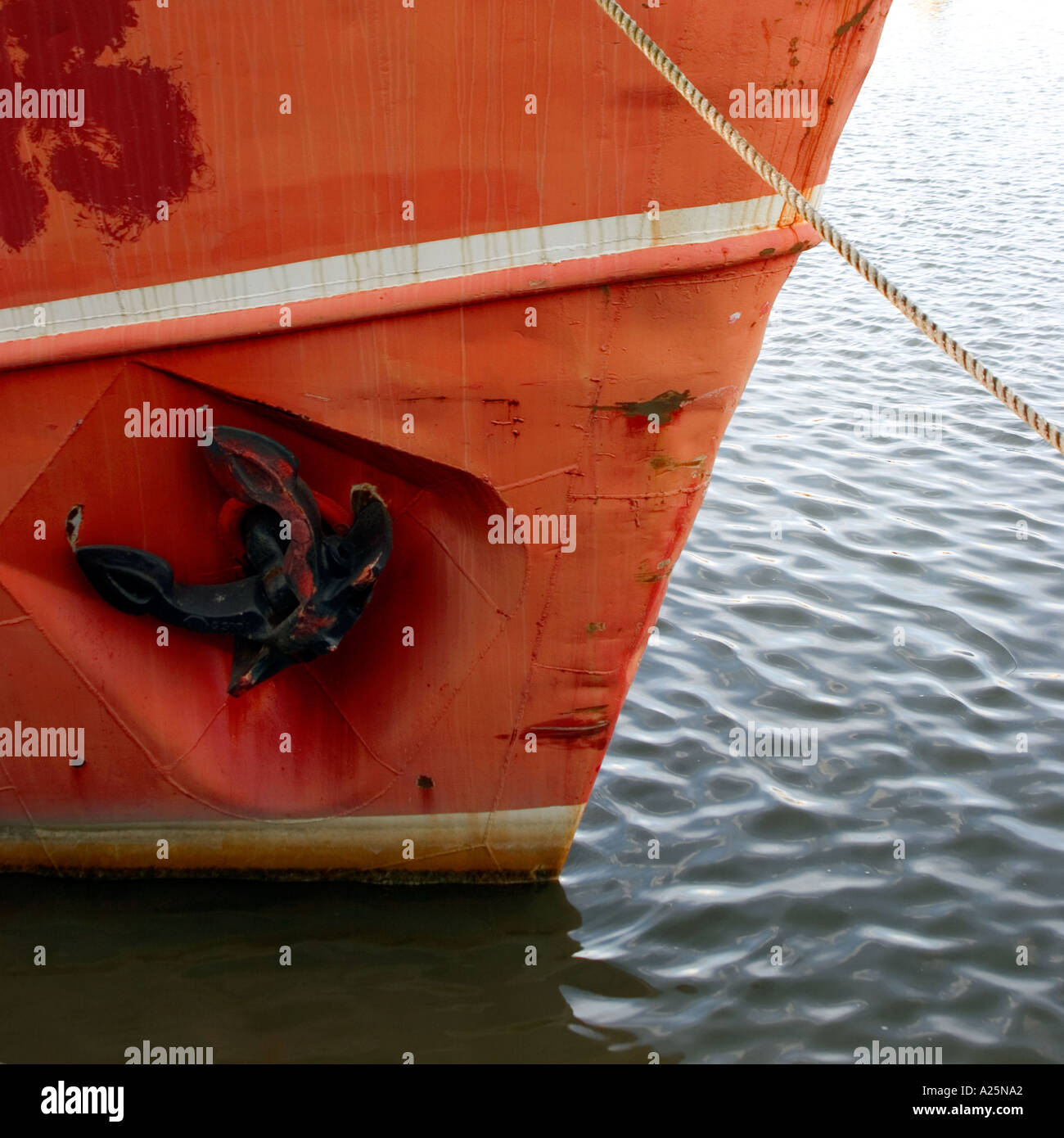 Ship anchor in stern Stock Photo - Alamy