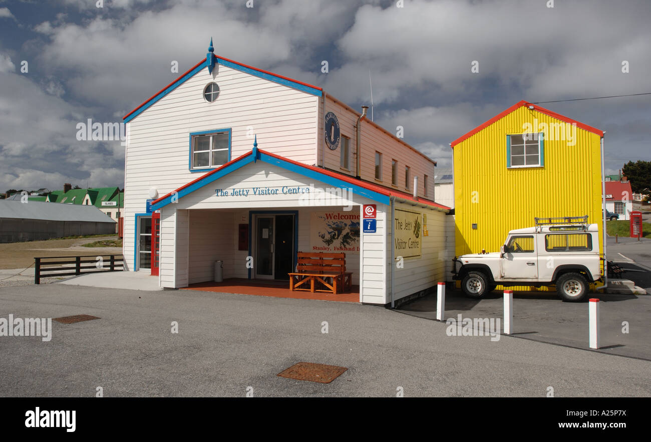 falkland islands port stanley city high street building architecture ...