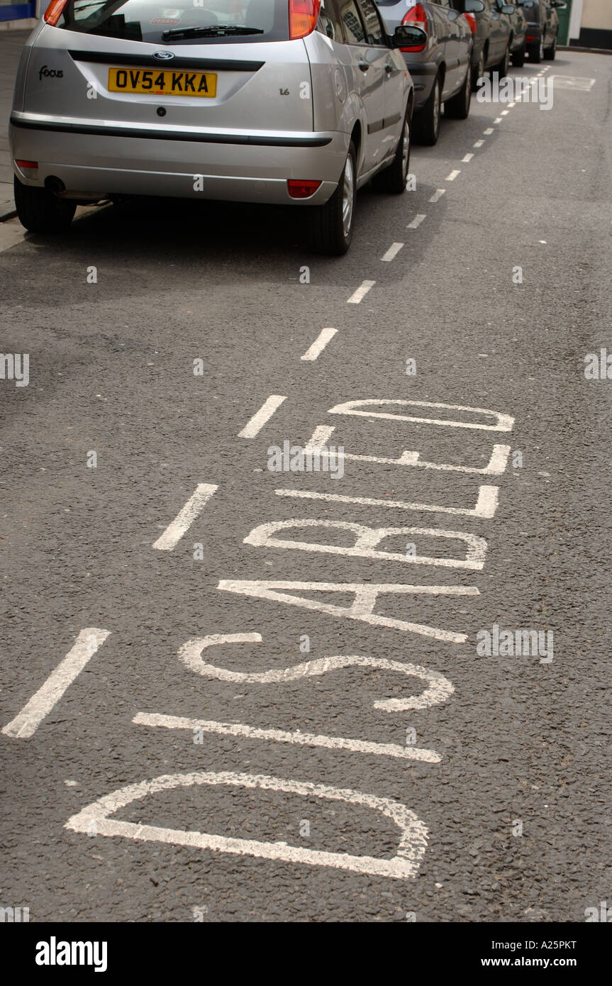 car drive driving park parking line sign disabled access injury ...