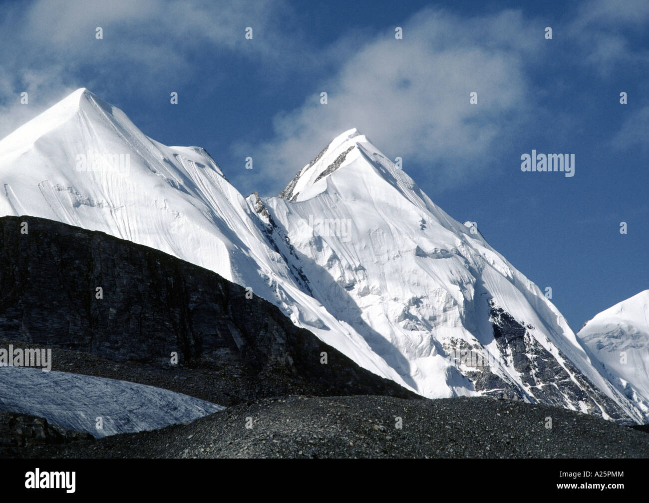 The HIMALAYAN PEAK of DINGLA CHURI is visible from the 5000 meter BAGA ...