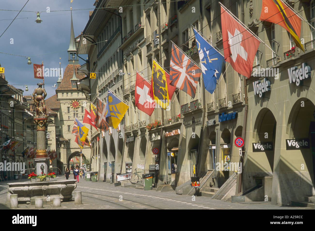 Switzerland Bern street scene Stock Photo - Alamy