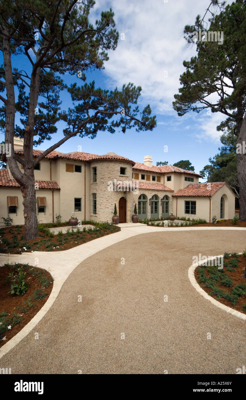 DRIVEWAY and FRONT of a CALIFORNIA LUXURY HOME constructed in the ...
