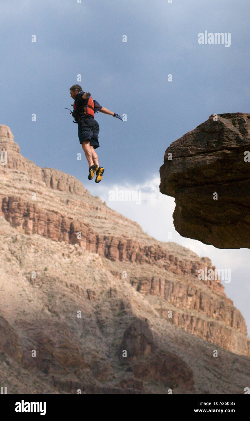 Todd Lovell has fun making a 40 foot jump into the Colorado River GRAND ...