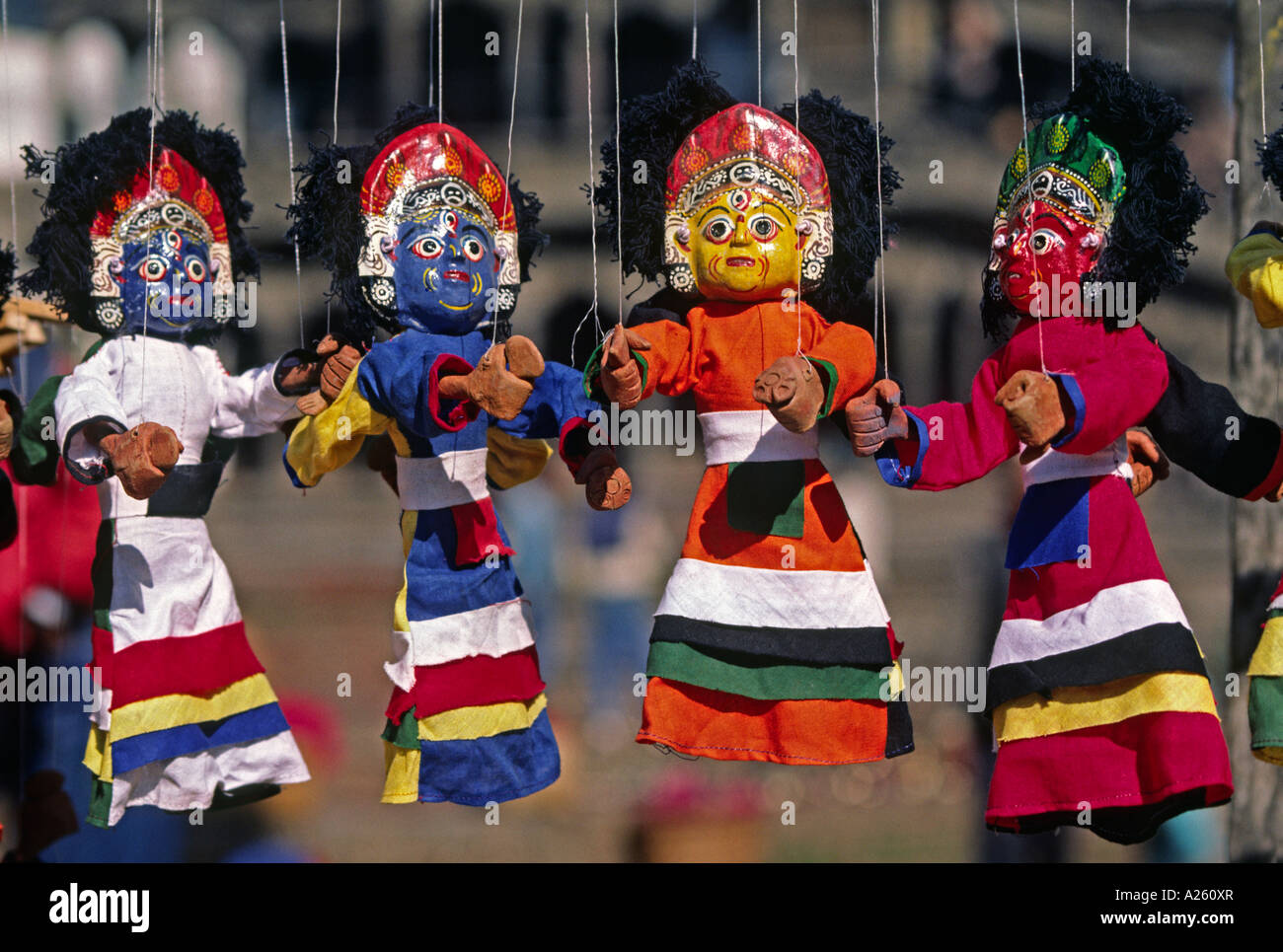 Nepalese puppets Kathamndu Nepal Stock Photo - Alamy