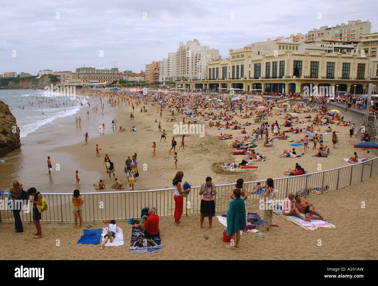Panoramic view grande plage biarritz hi-res stock photography and ...