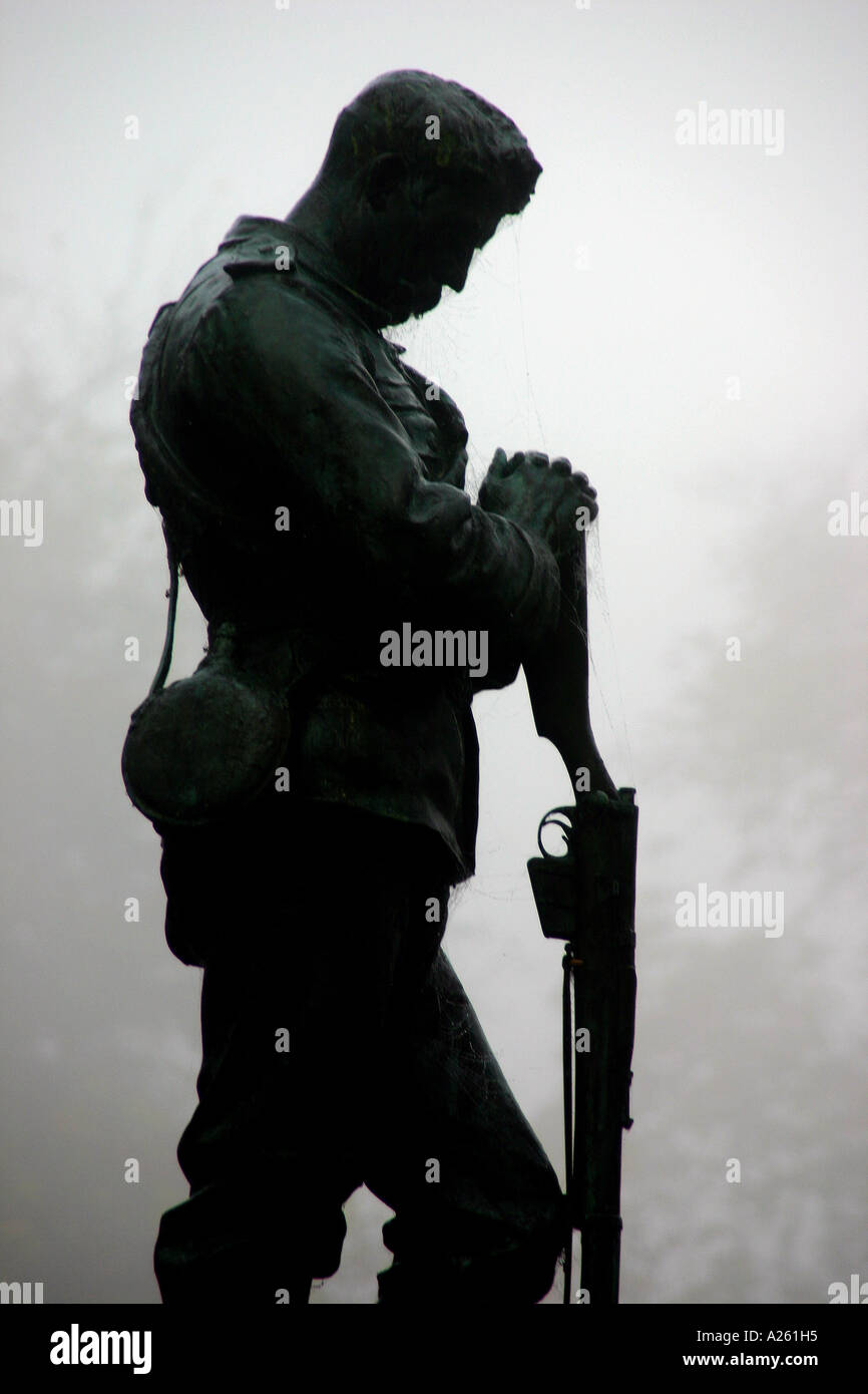 Memorial to the fallen British soldier of two world wars in English ...