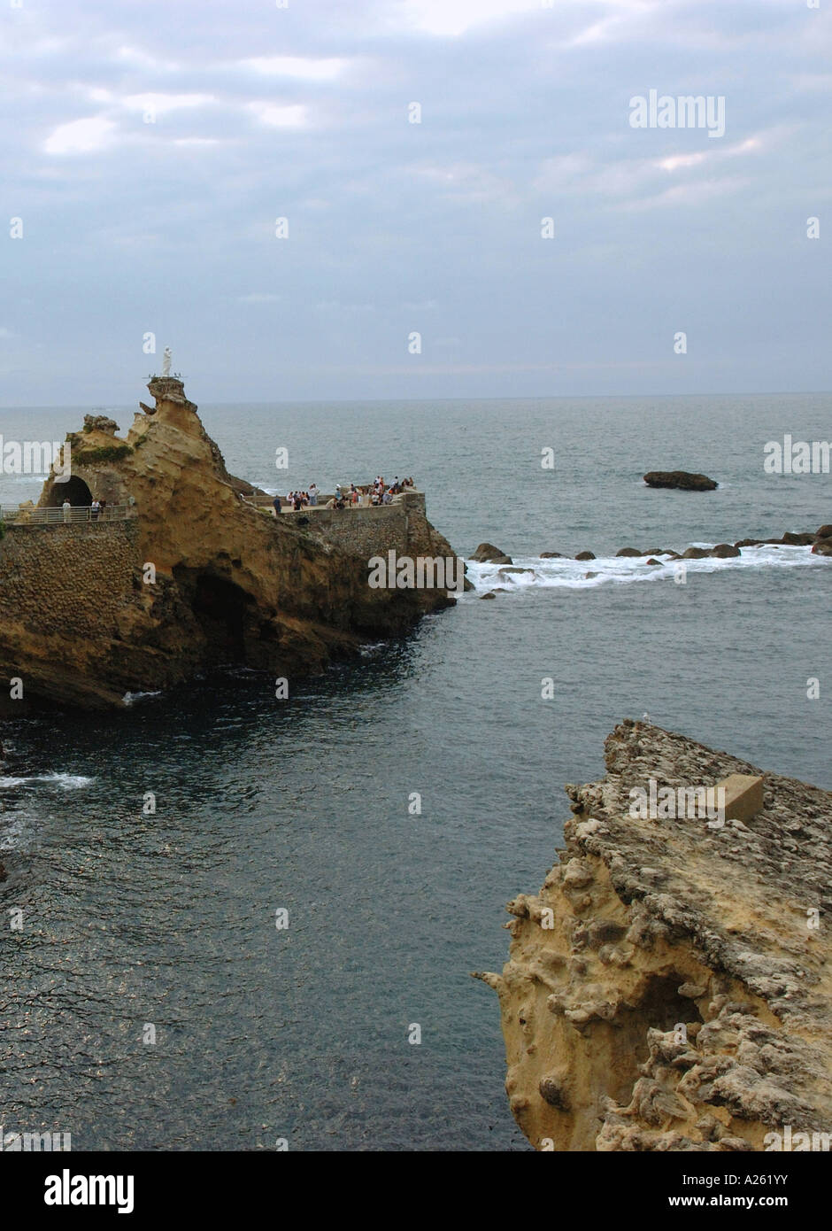 Panoramic View of Basque Coast Biarritz Aquitaine Golfe de Gascogne Bay ...