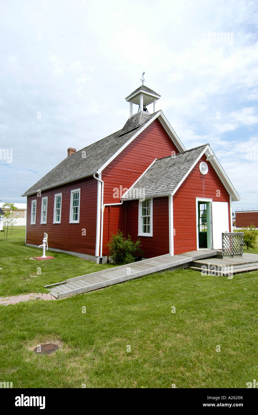 RED One room country schoolhouse classroom as used in Ontario Canada ...