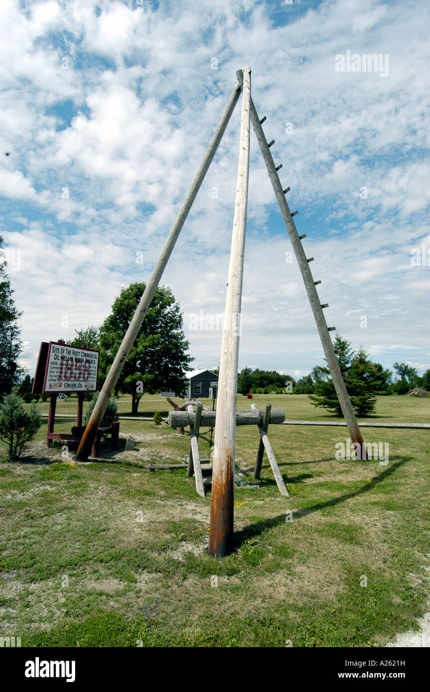 Site of the first oil well rig in north America in 1858 Petrolia ...