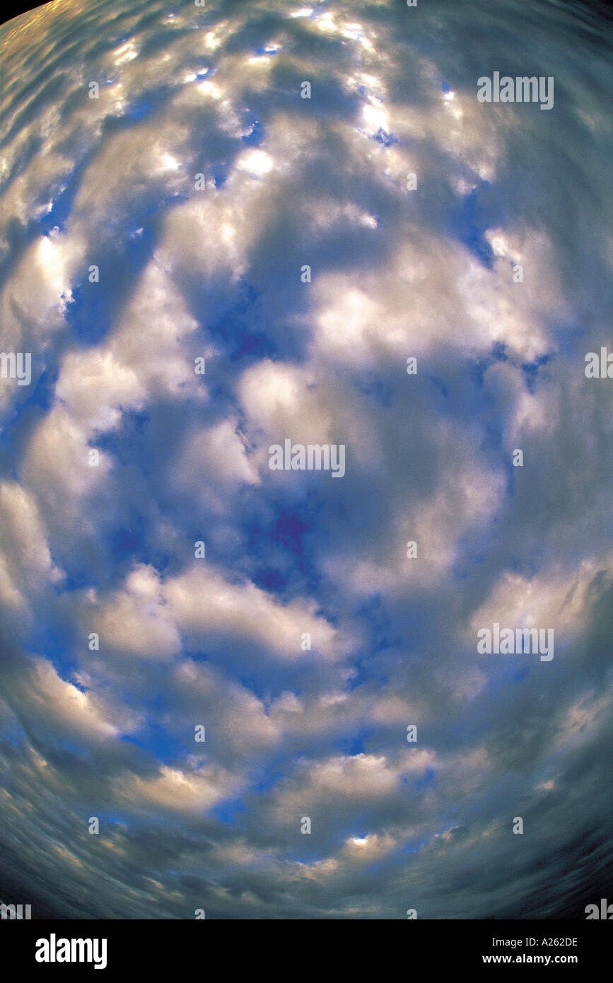 FISHEYE VIEW OF CLOUDS Stock Photo - Alamy