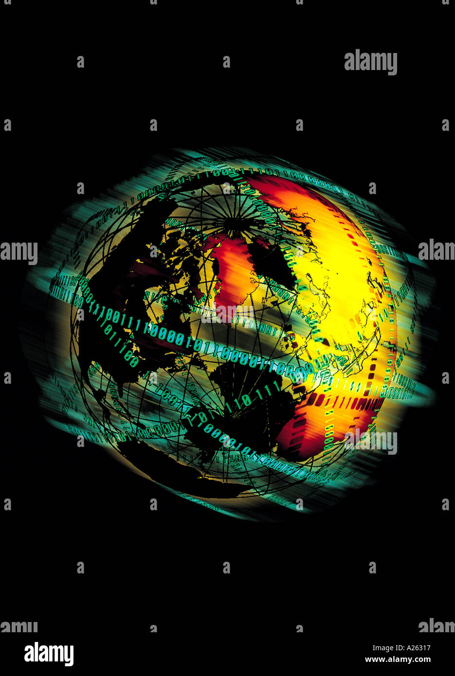 Digital globe spinning hi-res stock photography and images - Alamy