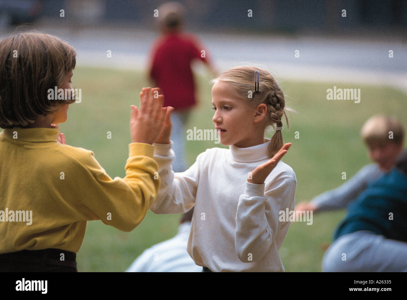 Hair clapping girl caucasian hi-res stock photography and images - Alamy