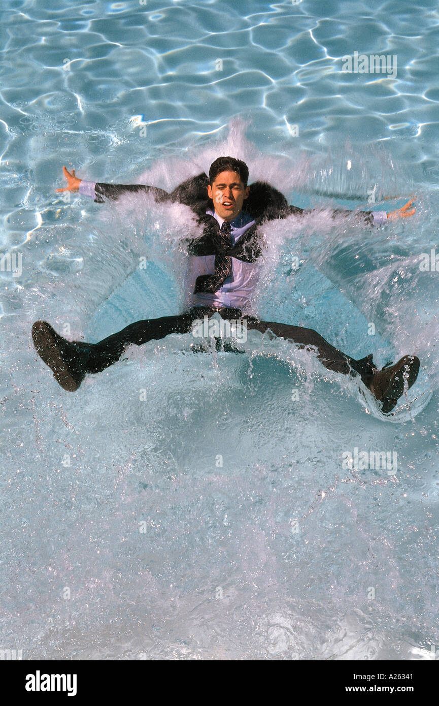 Person Falling Backwards Into Water