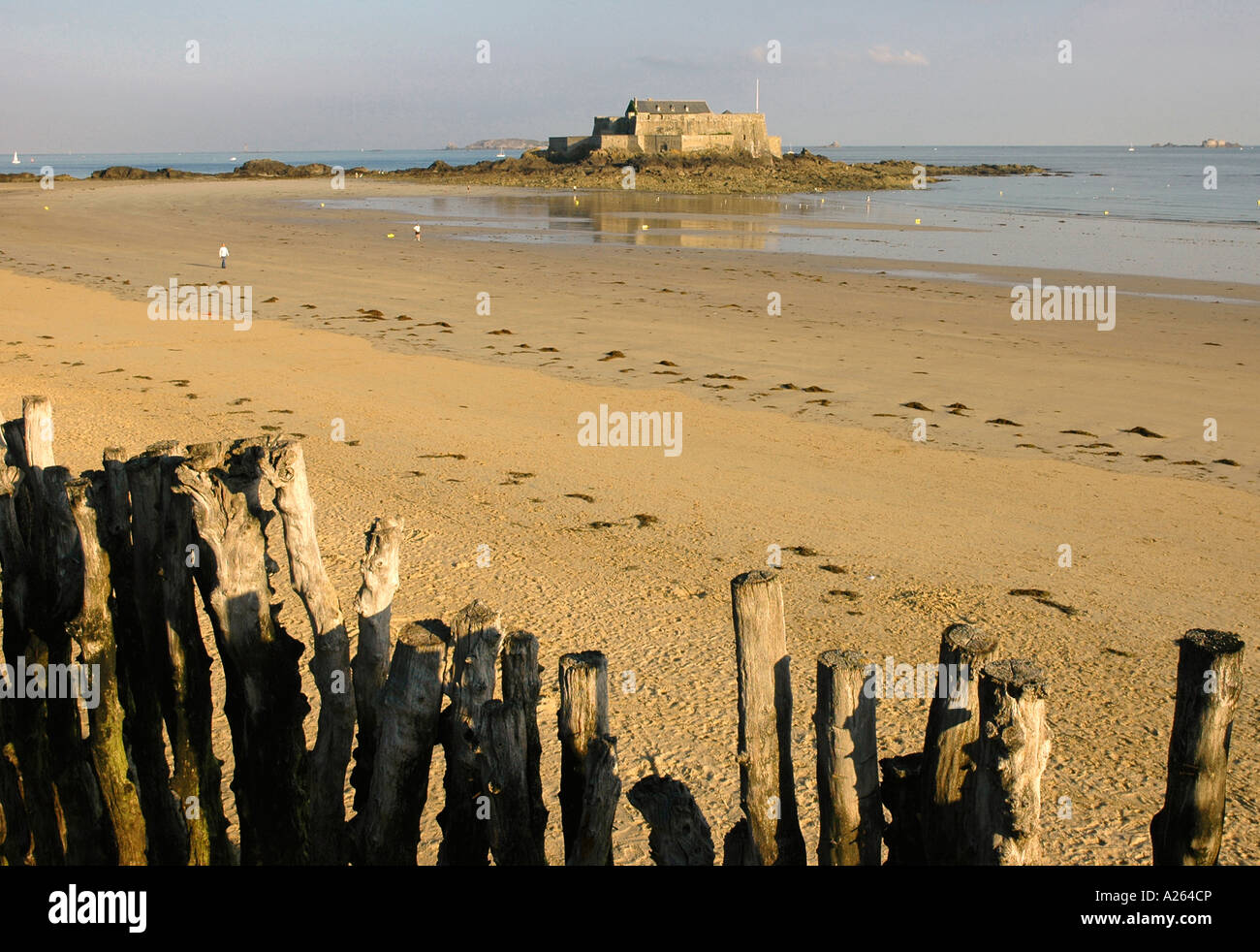 Panoramic View Saint Malo Seafront & Beach Sant San S Maloù Bretagne ...