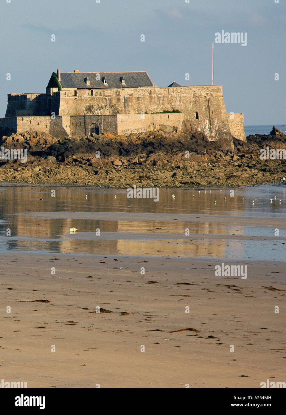 Panoramic View Saint Malo Seafront & Beach Sant San S Maloù Bretagne ...