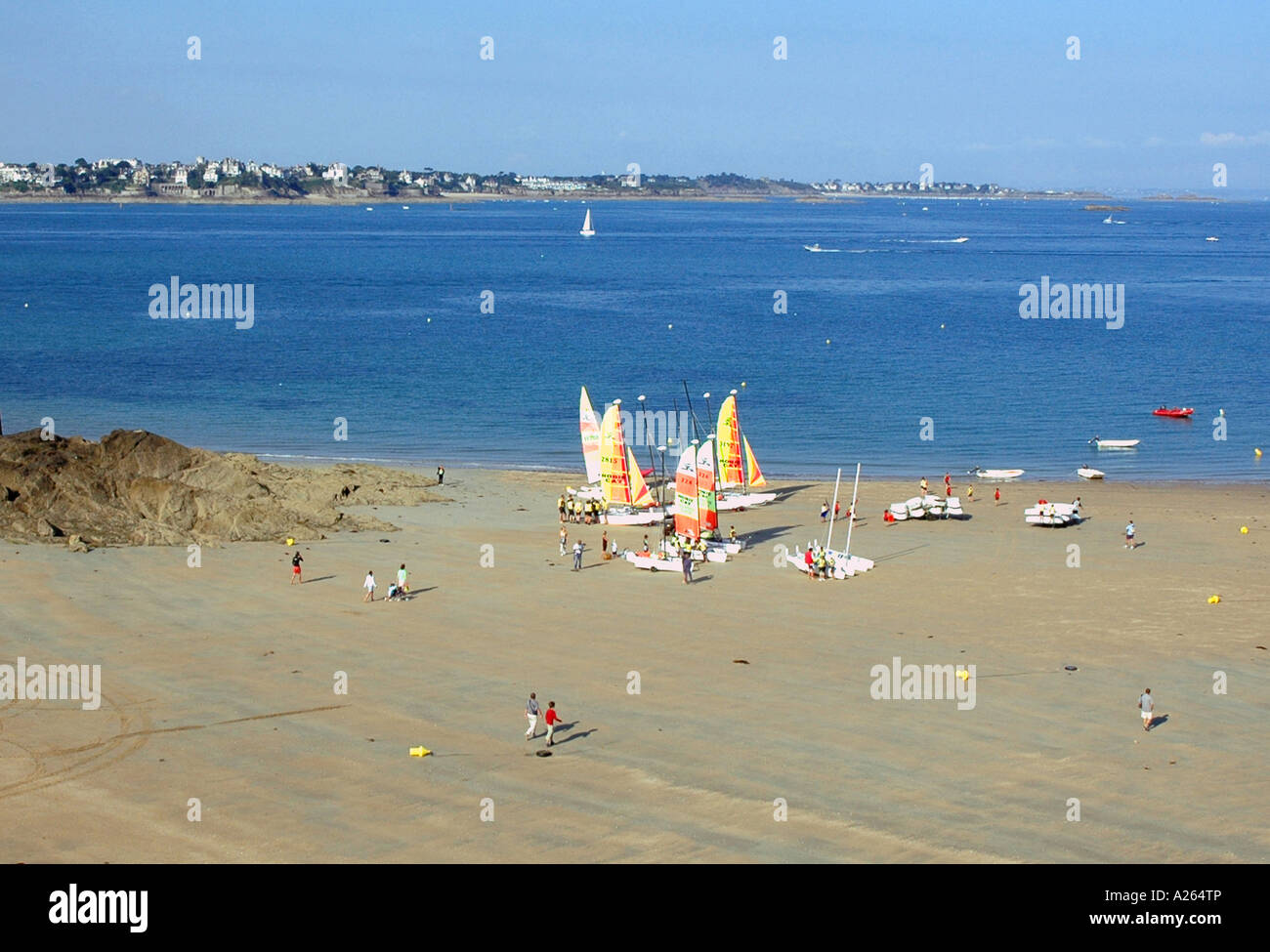 Panoramic View Saint Malo Seafront & Beach Bretagne Sant San S Maloù ...