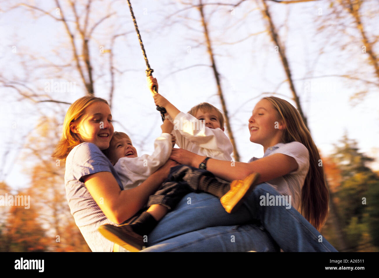Two sets of twins hi-res stock photography and images - Alamy