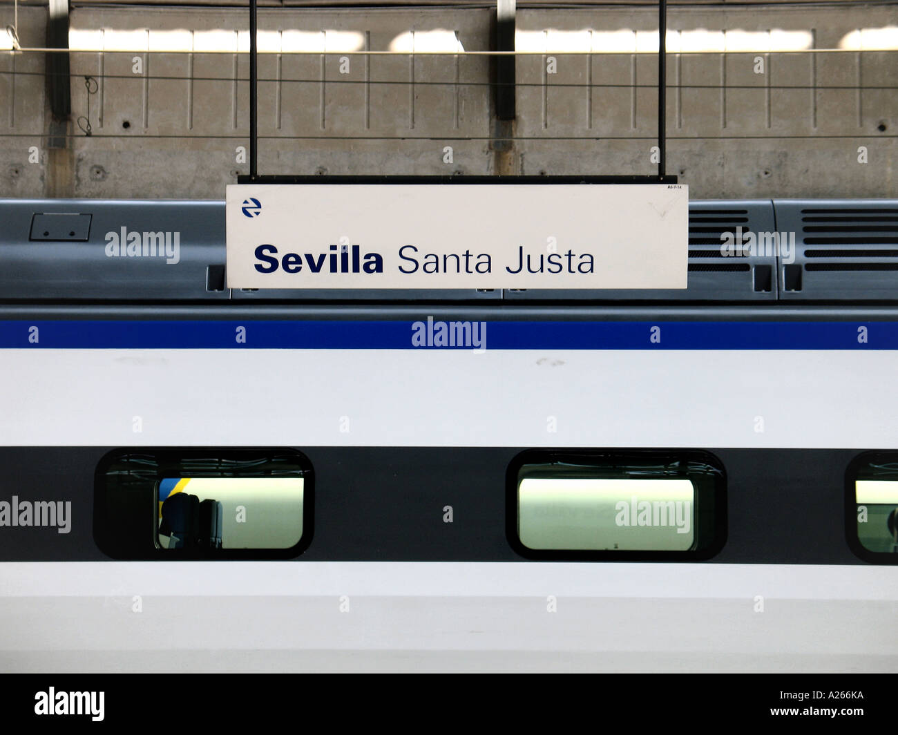 Train santa justa railway station seville hi-res stock photography and ...