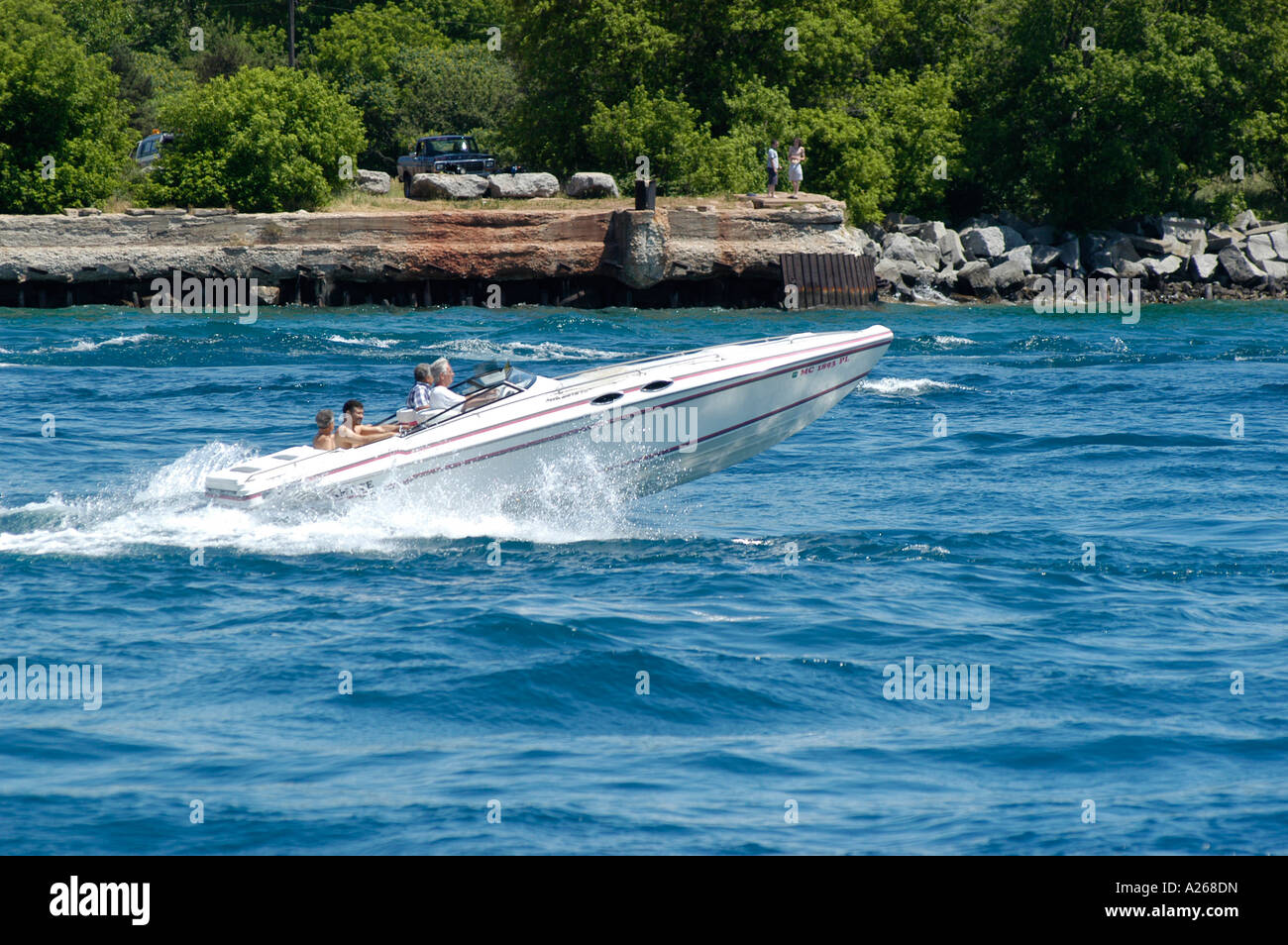 Pleasure craft on Lake Michigan near Milwaukee Wisconsin Stock Photo ...