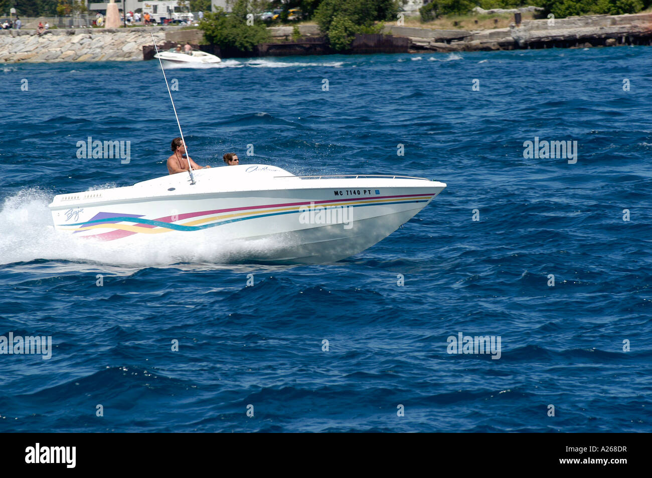Pleasure craft on Lake Michigan near Milwaukee Wisconsin Stock Photo ...