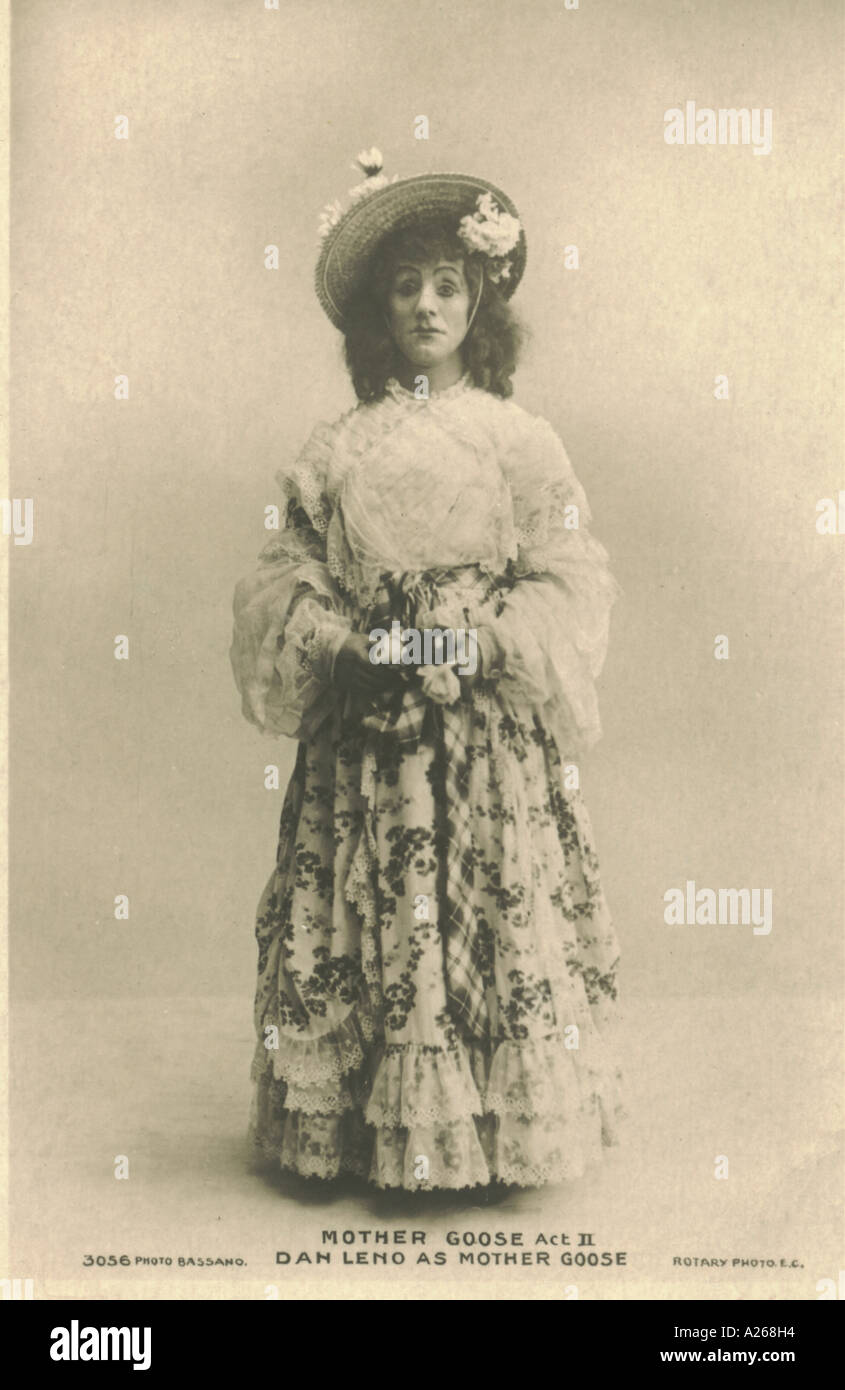 Music hall comedian dan leno in mother goose hi-res stock photography ...